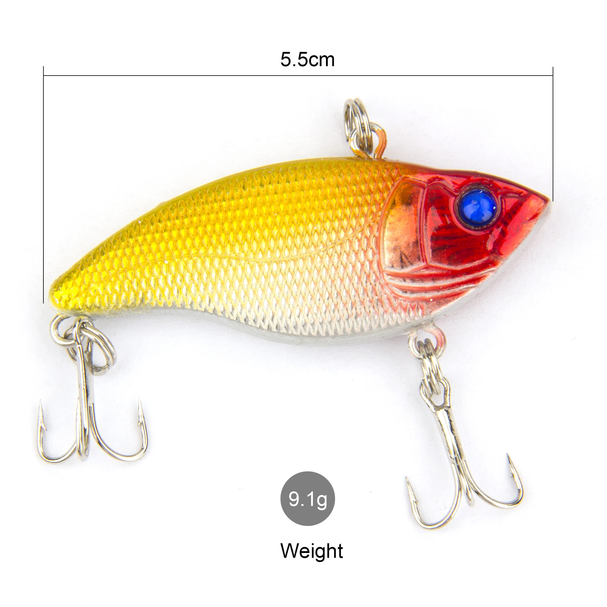 Fishing Lures Rooster Tail Bass Trout Hard Spinner Blade Baits with Feathers Fishing Lure Bass Crankbait Fishing Spinner Blade for Bass Fishing Lure Kit with Tackle Box