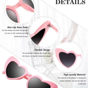 Flutesan 12 Pair Wedding Heart Shaped Sunglasses Bachelorette Vintage Cat Summer(White, Pink, Black Gray)