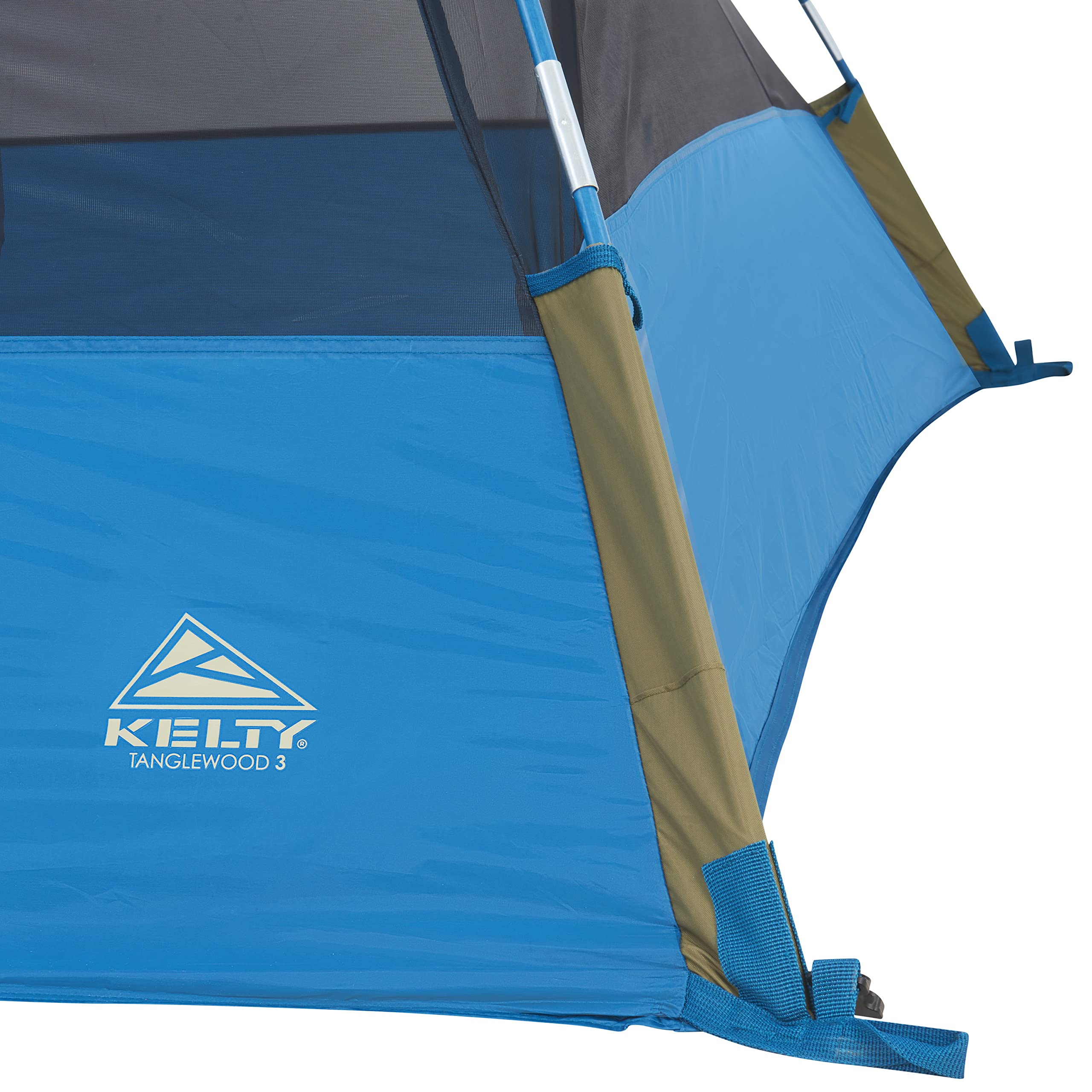 Kelty Tanglewood 2 or 3 Person Backpacking and Car Camping Tent – Sturdy Frame, Quick Corners for Easy Setup, Double Stake Vestibule, Clip-on Rainfly (3P)