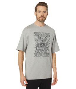 reebok men's standard graphic tee, dc comics/medium grey heather, xx-large