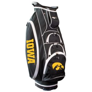 team golf ncaa iowa albatross golf bag lightweight, 10-way club divider, spring action stand, insulated cooler pocket, velcro glove and umbrella holder & lift assist handles