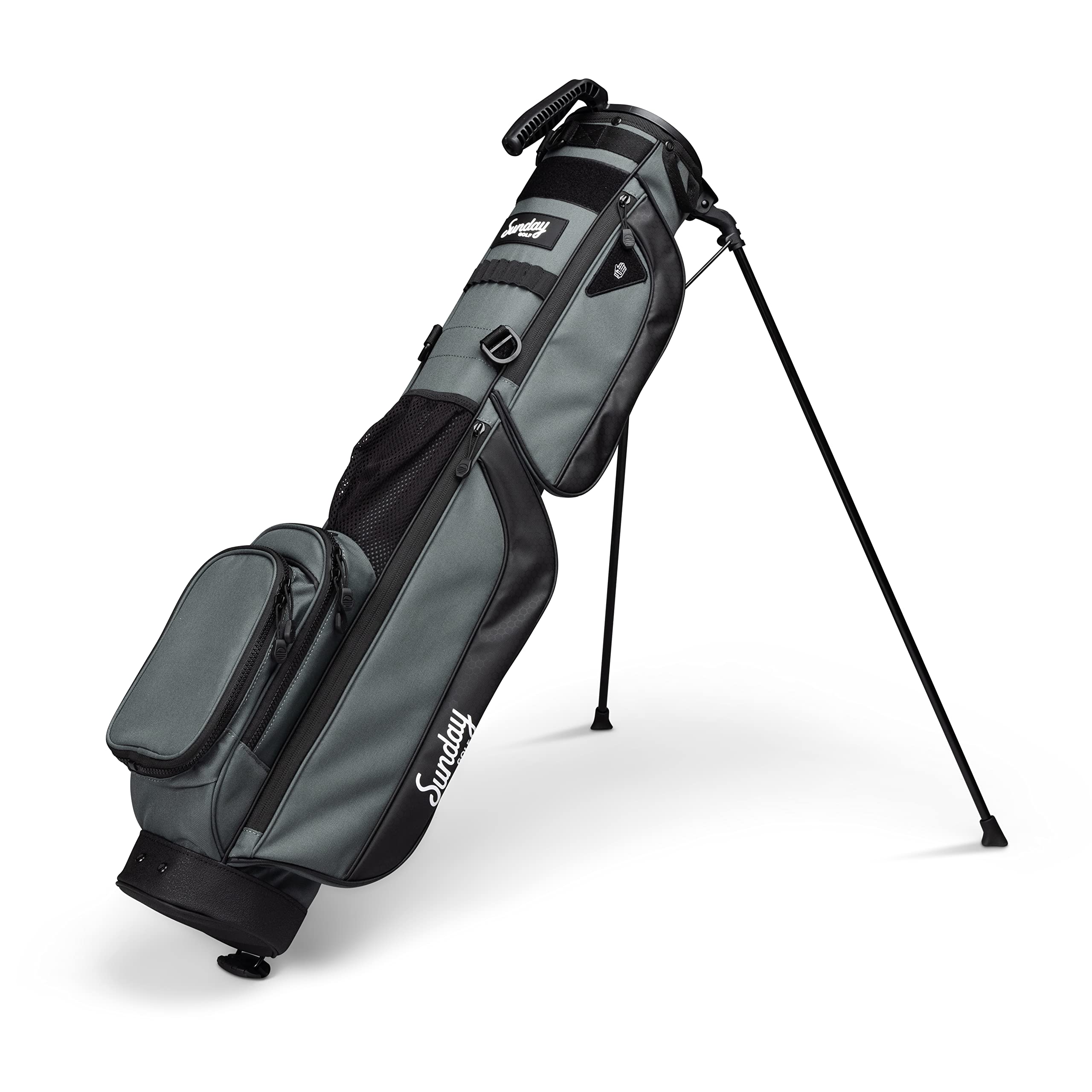 Sunday Golf Loma XL Bag - Golf Bag with Strap and Stand – Easy to Carry Pitch n Putt Golf Bag – Golf Stand Bag for The Driving Range, Par 3 and Executive Courses 3.4 pounds (Midnight Green)