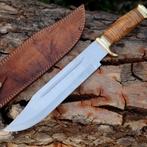 19 Inches High Carbon Steel Stainless Steel Blade with Brass Clip Guard and Pommel Knives | Camping Hunting Outdoor Survival Knives | Birthday Anniversary Xmas Gifts