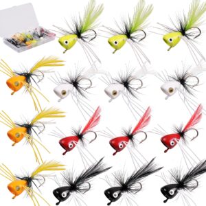 fly fishing flies fly popper panfish bass popper flies dry fly fishing flies topwater bait fly fishing popper for bass trout panfish crappie bluegill sunfish