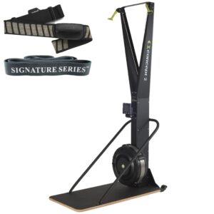 concept2 skierg indoor ski machine with pm5 monitor | adjustable air resistance with garmin hrm-dual heart rate monitor | ant+ and bluetooth connectivity with signature series resistance band