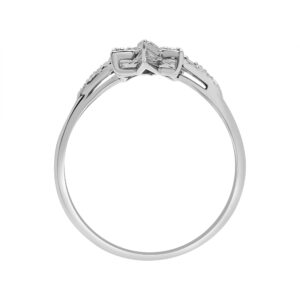 Timeless Love 1/4 CT Diamond Starburst Ring Set in Polished Sterling Silver, Star Shaped 0.92"x0.70" Ring, Dainty Jewelry for Women, Women’s Fashion Rings, Diamond Luxury Rings for Women, Size 8