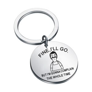 tgbje bob belcher gift bob's fans gift i'll go but i'm gonna complain the whole time keychain game fans gift game players gifts (complain keychain)