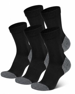 h handoos mens socks quick dry socks men 6-9 athletic socks men for everyday wear running-5 pack, black