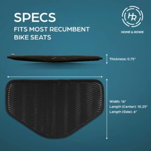 Recumbent Bike Seat Cushion - Anti Slip Large Exercise Bike Seat Cushion Pad - Ideal Recumbent Bike Cushion fits All Recumbent Exercise Bike Including Extra Wide and Desk Bike- Gel Pad