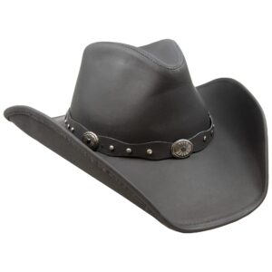 Stetson Men's Cowboy, Black Leather, Large