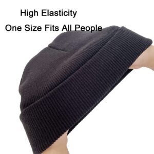 NPQQUAN 3 Packs Unisex Beanie Hats for Men Women Winter Knit Beanies Black+White+DarkBeige