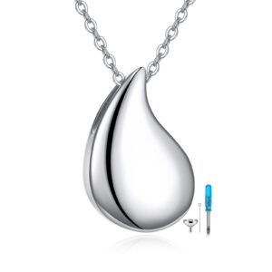 sheaisrs teardrop urn necklace for ashes sterling silver cremation pendant necklace keepsake jewelry for women