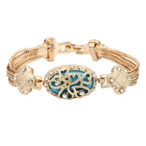 egztika gold plated turkish jewelry hollow style heart bracelet for women gift