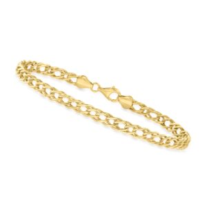 canaria 10kt yellow gold geometric-link bracelet. 7 inches