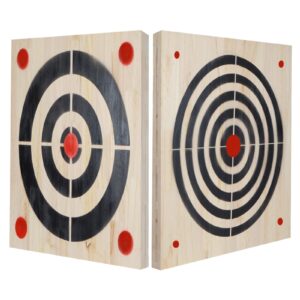 heavy wooden axe throwing target & knife throwing target with handles