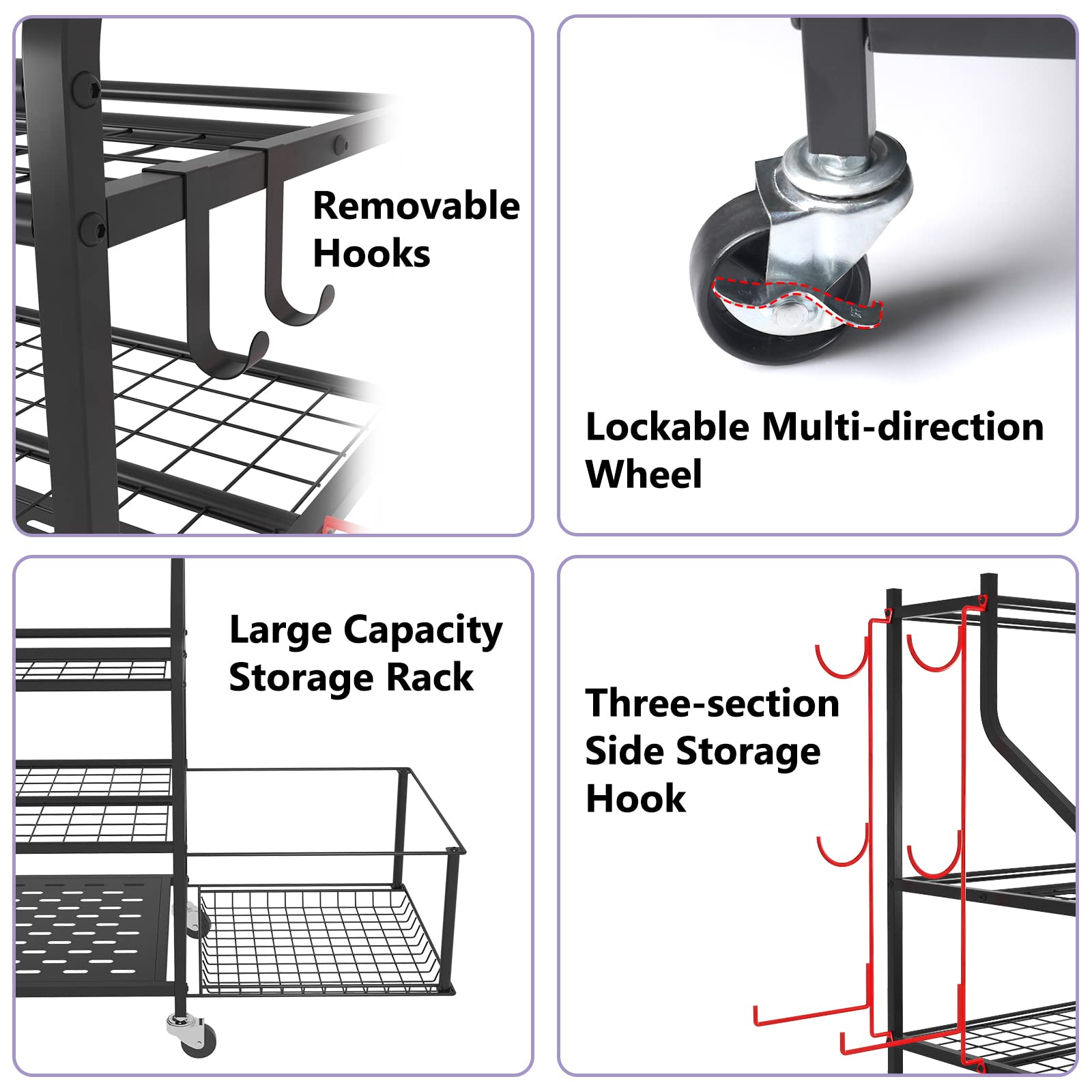 AOMOTA Home Gym Storage, Weight Rack for Home Gym, Yoga Mat Holder，Dumbbell Rack for Home Gym, Gym Rack for Home Gym with Extra Side Storage Space for Dumbbells, Kettlebells, Resistance Bands and More