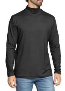 men's oh so soft long sleeve mock neck turtleneck black 3x