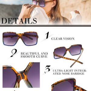 Coume 12 Pairs Square Oversized Sunglasses Shades Retro Square Sunglasses for Women Men Trendy Sunglasses Y2k Sunglasses