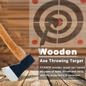 Heavy Wooden Axe Throwing Target & Knife Throwing Target with Handles