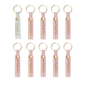 lotsbuylots bridesmaid keychains for bride tribe gifts,10 pack bachelorette party key rings for bridal party supplies