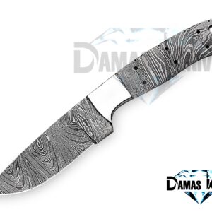 Custom Handmade Damascus Steel Blank Blade for Knife Making With Steel Bolster HB 16