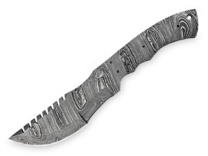 premium custom handmade damascus steel blank blade tracker for knife making - hb 15. ideal for knife projects and customization. durable and versatile blank blade for knife making enthusiasts.