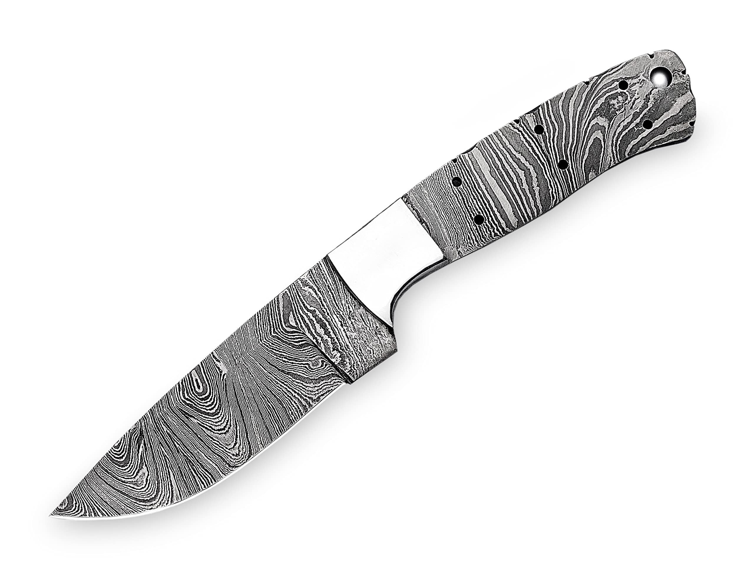 Custom Handmade Damascus Steel Blank Blade for Knife Making With Steel Bolster HB 16