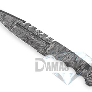 Custom Handmade Damascus Steel Blank Blade for Knife Making HB 12