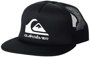 quiksilver men's foamslayer trucker hat, black, one size