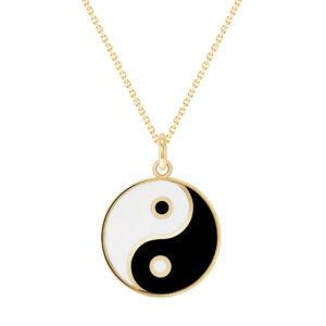 pome yin and yang pendant necklace in solid 14k gold, made in america (large pendant, pendant only, yellow gold)