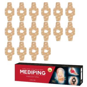 powerful-x mediping sports tape with recovery cream for pain l therapeutic athletic tape l pain relief, diamond type, 16 pack, beige