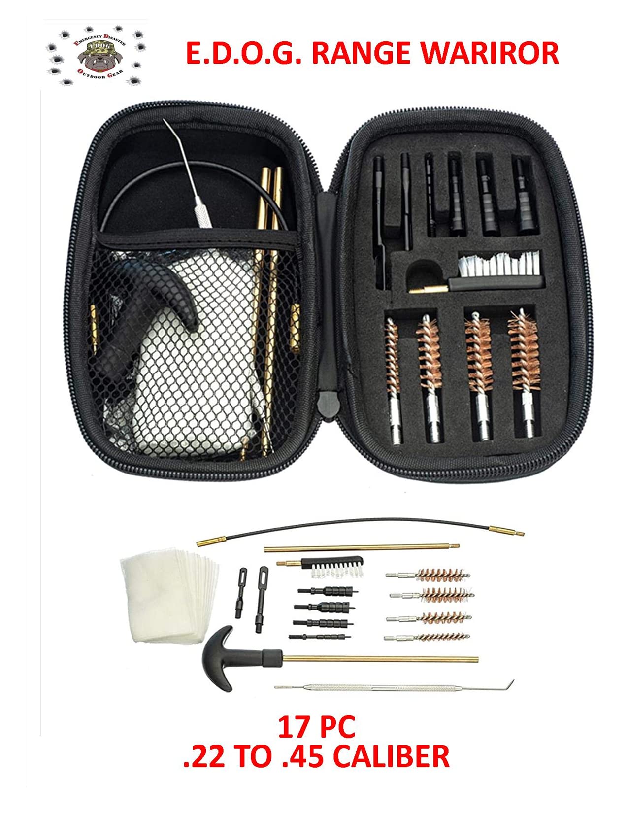 Range Warrior 27 Pc Gun Cleaning Kit - Compatible with Staccato - Schematic (Exploded View) Mat, Range Warrior Universal .22 9mm - .45 Kit & Tac Book Accessories Set