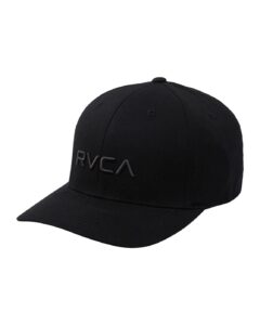 rvca men's flex fit, black