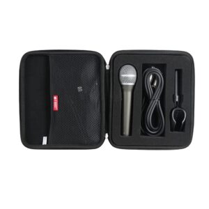 hermitshell hard travel case for samson technologies q2u usb/xlr dynamic microphone