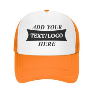 custom hats personalized hat customize baseball cap custom adjustable trucker hat for men & women