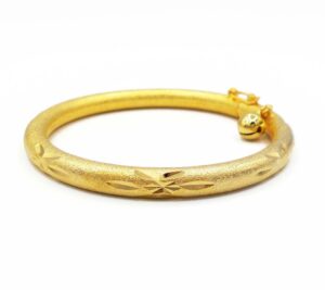 arrawana77 bangle gold plated 23k 24k thai baht yellow gold filled bracelet women jewelry form thailand