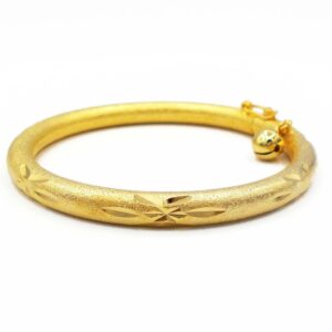 Arrawana77 Bangle Gold Plated 23K 24k Thai Baht Yellow Gold Filled Bracelet Women Jewelry form Thailand