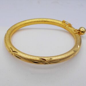 Arrawana77 Bangle Gold Plated 23K 24k Thai Baht Yellow Gold Filled Bracelet Women Jewelry form Thailand