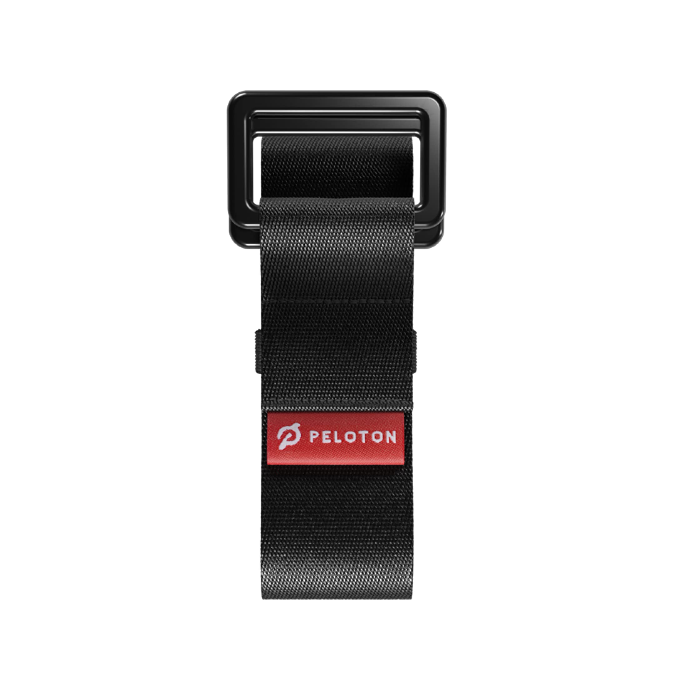 Peloton Yoga Strap | 6 ft. Adjustable and Durable Nylon Strap with Corrosion Resistant Zinc Alloy Rings for Stretching, Pilates, and Exercise, Black