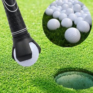 JWCBDY 3-Prong Golf Ball Pick Up Retriever Grabber Black Back Saver Claw Portable Grip Tool with Stainless Steel Screws Golf Sucker Accessories for Putters and Golfer (3 Pack)