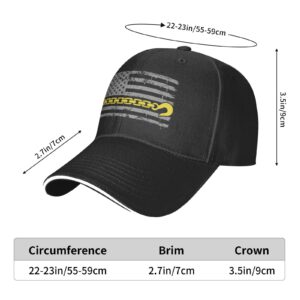 USA Thin Yellow Line Flag Tow Truck Driver Vintage Hat Adult Adjustable Baseball Golf Cap Casquette Hat