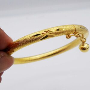 Arrawana77 Bangle Gold Plated 23K 24k Thai Baht Yellow Gold Filled Bracelet Women Jewelry form Thailand