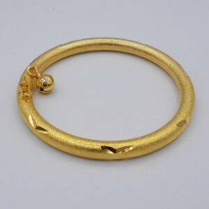 Arrawana77 Bangle Gold Plated 23K 24k Thai Baht Yellow Gold Filled Bracelet Women Jewelry form Thailand