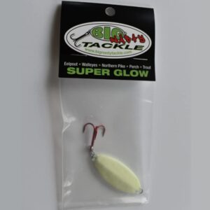 Big Nasty Tackle Super Glow Lead-Free Trout-N-Pout Spoon (1 Pack) (1 1/8 oz, Original Green)