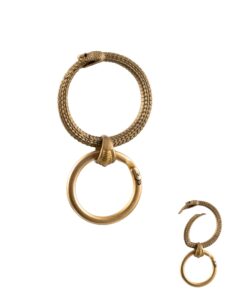 coppertist.wu ouroboros snap brass keychain keyring spring clip ring with key ring