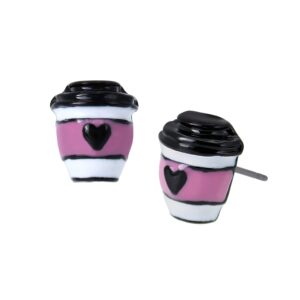 betsey coffee cup stud earrings