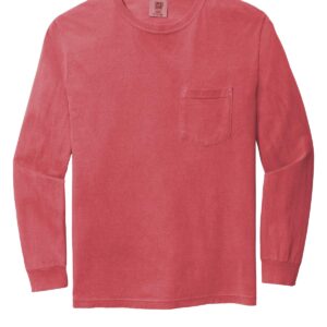 Comfort Colors 6.1 oz. Long-Sleeve Pocket T-Shirt (C4410) Crimson L