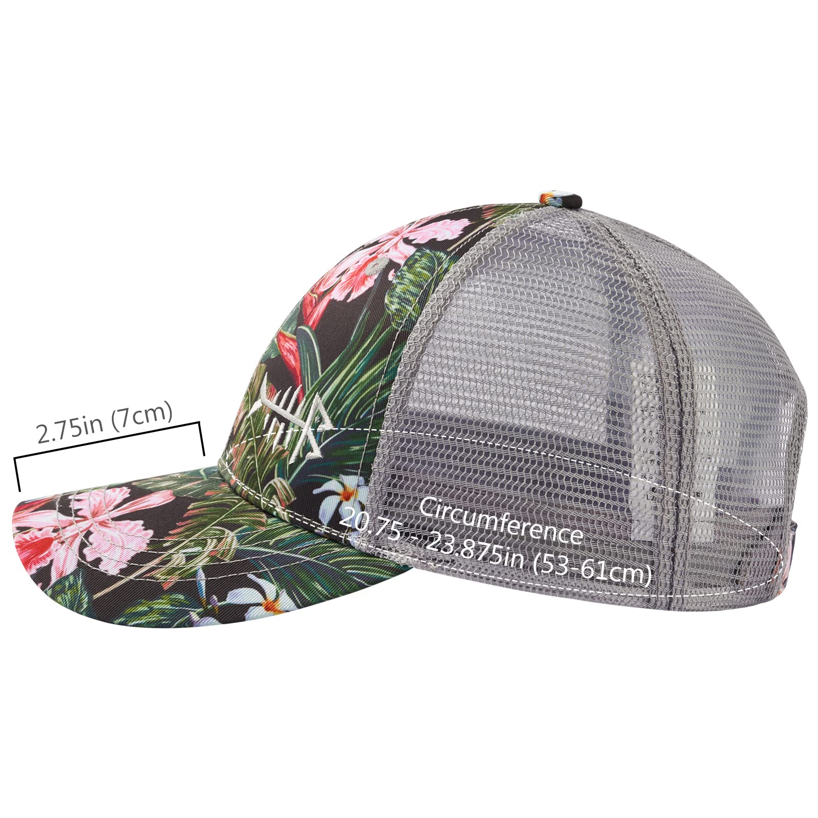 BASSDASH Altimate Fishing Hat Mesh Back for Men Women Adjustable Baseball Trucker Cap