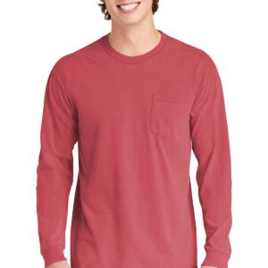 Comfort Colors 6.1 oz. Long-Sleeve Pocket T-Shirt (C4410) Crimson L