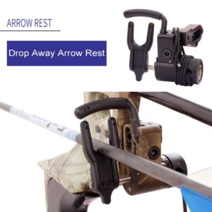 Archery Drop Away Arrow Rest Aluminum Alloy Arrow Rest for Compound Bow Hunting Accessory Right Hand Left Hand (Left, Camo)